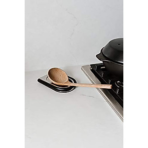 Umbra Laydle Spoon and Utensil Rest, Black/Nickel -