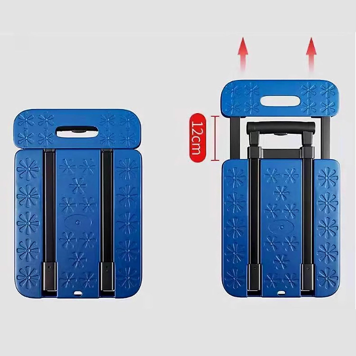 Platform Truck Extendable Platform Truck with 6 Rounds Flatbed Cart Metal Folding Push Cart Load 136lb Moving Dolly Cart Home Flat Handtruck Reliable