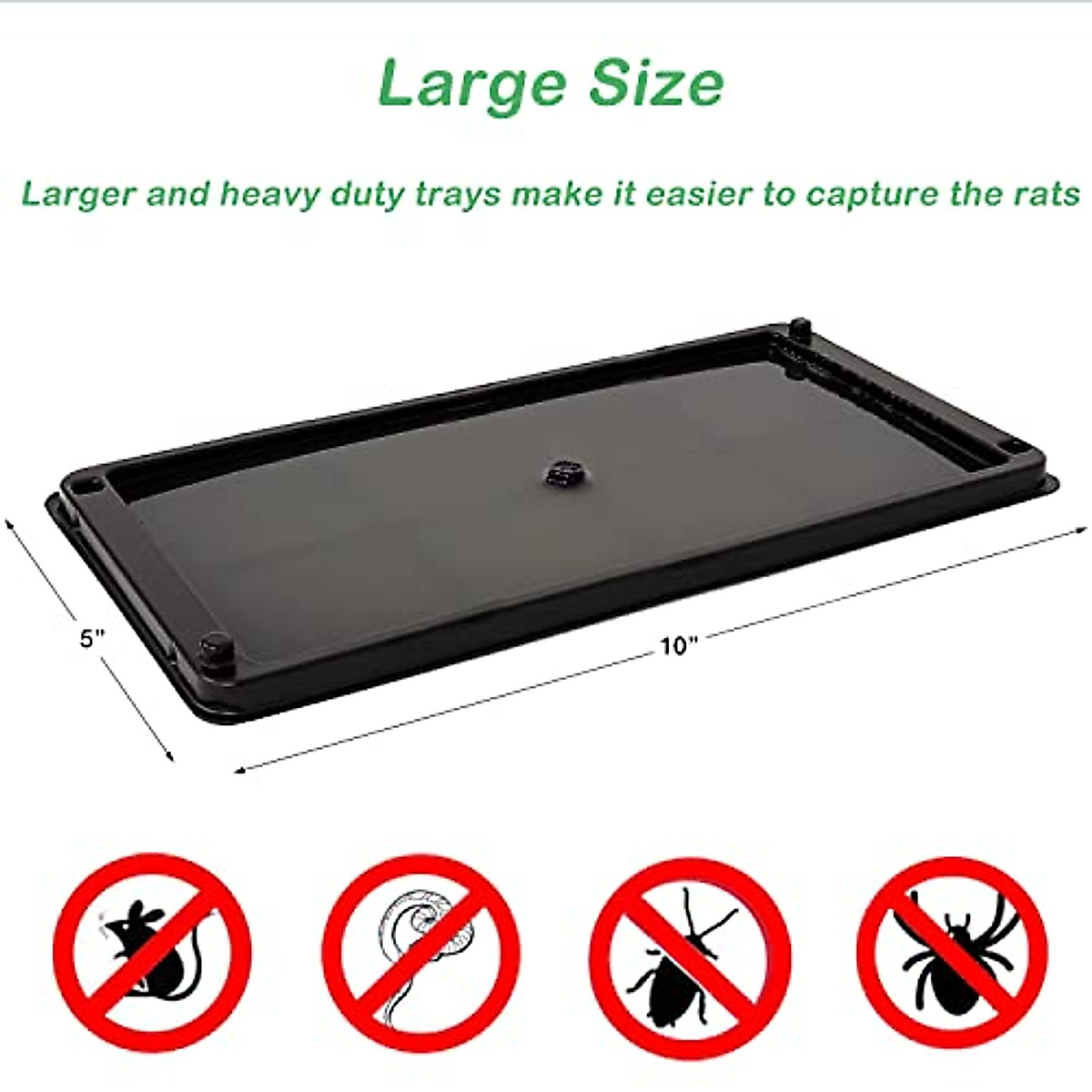 Mouse Trap, Glue Traps for Mice and Rats, Rat Traps Indoor,Heavy Duty Sticky Trap Mouse Insects Bed Bugs Spiders Cockroaches 10 Pack Large Size 10"×5"