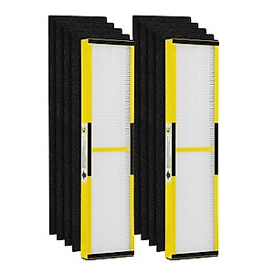 isinlive 2 Pack FLT5000 True HEPA Filter C Replacement with 8 Pack Activated Carbon Pre-Filters Compatible with G-guardian Air Purifier AC5000 AC5000E AC5250PT AC5350B AC5350BCA AC5350W AC5300B