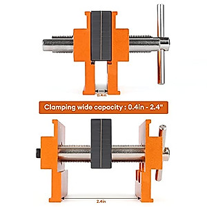 SLIIMU Self Centering Dowel Jig Kit, Inch Woodworking Center Doweling Drill Guide Jig for Straight Hole, Portable Drill Block for Wood Dowel Hole with 6 Drill Sleeve (Orange)
