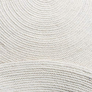 SAFAVIEH Braided Collection 4' x 6' Oval Ivory BRD901A Handmade Country Cottage Reversible Wool Entryway Foyer Living Room Bedroom Kitchen Area Rug