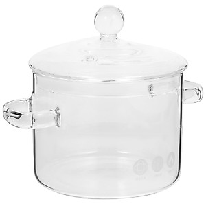 Glass Saucepan Soup Stew Pot Home Cooking Pot Soup Pot Heat Resistant Cooking Pot Home Stew Pot Cooking Utensils Glass Cooking Pot Transparent Cooking Pot Kitchen Stockpot