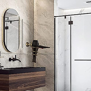 Leyden Antique Brass Hair Dryer Holder,Retro Blow Dryer Holder Hanger Rack Spiral Bathroom Accessories,Hair Care Tools Organizer Wall Mounted