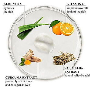 Organic Facial Cleanser - Anti Aging Vitamin C Face Wash - Breakout & Blemish - Clear Pores on Oily, Dry & Sensitive Skin with Organic Ingredients - Gentle, Brightening & Hydrating Face Wash - 4.05 oz