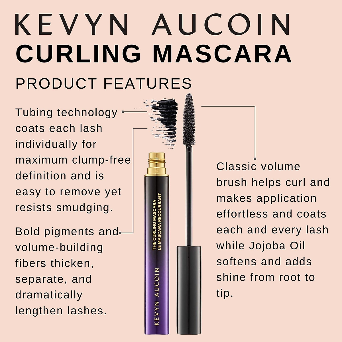 Kevyn Aucoin The Curling Mascara, Black: Classic volume brush. Tubing tech. All day wear. Clump & flake free. Pro makeup artist go to for volume, thick and separate lashes. Easy removal with water. Black 0.18 Ounce (Pack of 1)