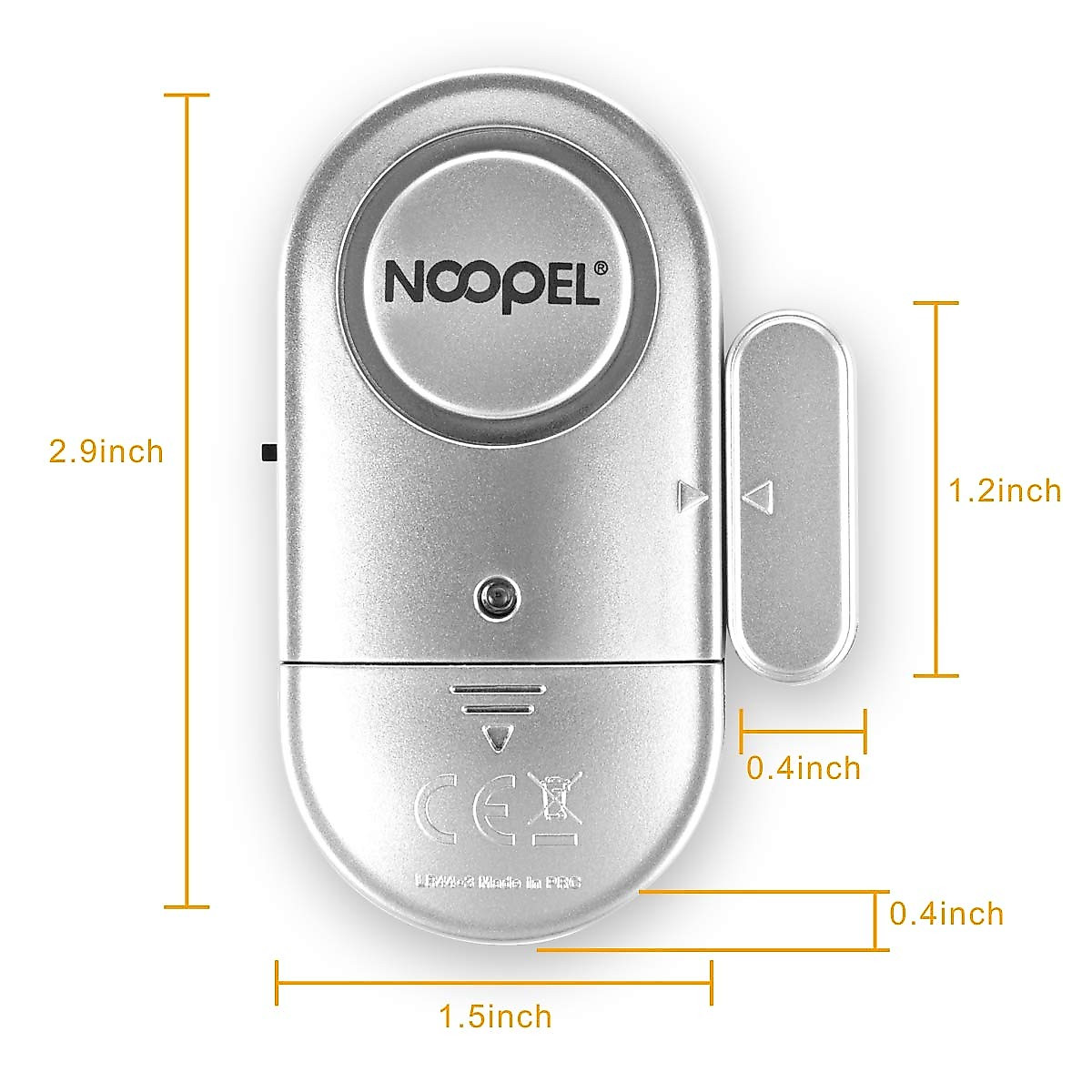 Door Window Alarm Sensors 4 Pack New Version with Two Volume Levels NOOPEL Burglar Intruder Entry Sensor Alert for Home Security with Batteries Included