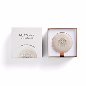 ergoPouch White Noise Machine Drift Away - Baby Adults Sleeping Sound Machine - Natural Soothing Noise Cancelling Therapy Portable Travel USB Recharge Adjustable Light