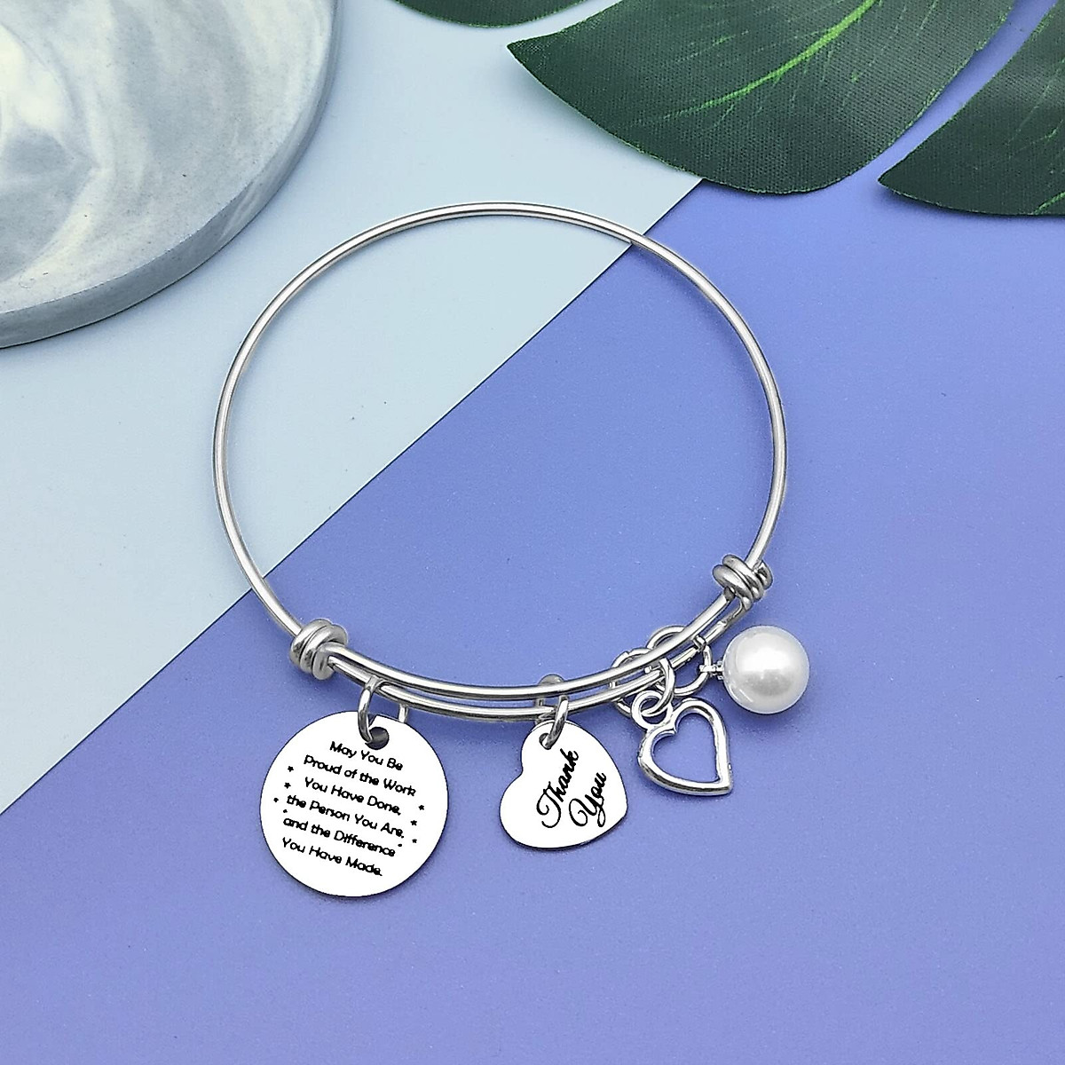 Retirement Gift Thank You Gift Jewelry Bracelet Appreciation Jewelry for Boss Coach Teacher Coworker Leaving Gifts Farewell Gift Goodbye Gift Birthday Christmas Thanksgiving Gift for Manager Leaders