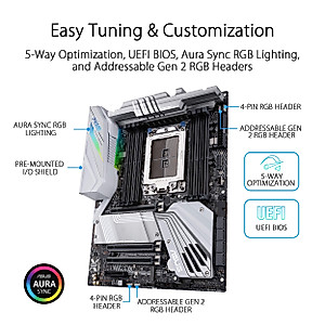 ASUS Prime TRX40-Pro S AMD sTRX4 3rd Gen Ryzen Threadripper ATX Content Creation Motherboard (16 Power Stages, PCIe 4.0, DDR4, Triple M.2, Gigabit LAN, Aura Sync RGB).