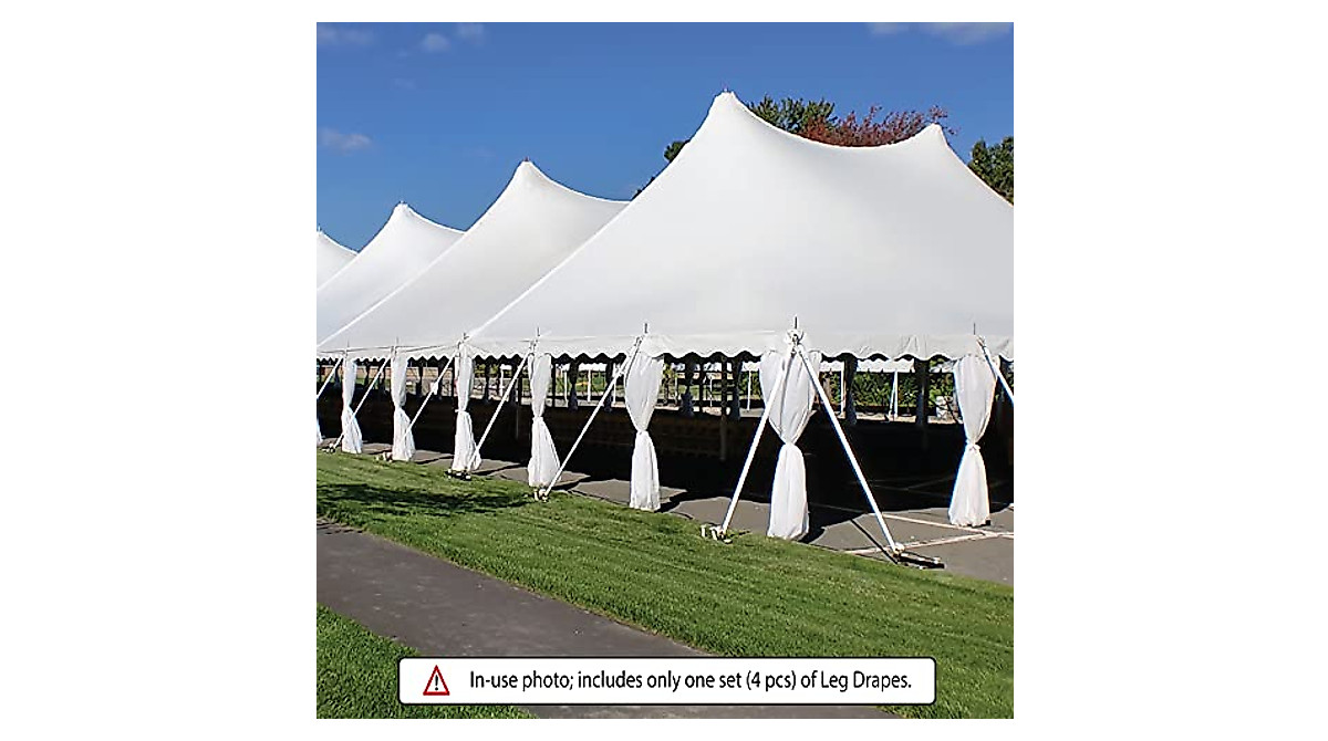Elegance with Canopy Leg Drape Accessories - 8 Foot by Premier Tents