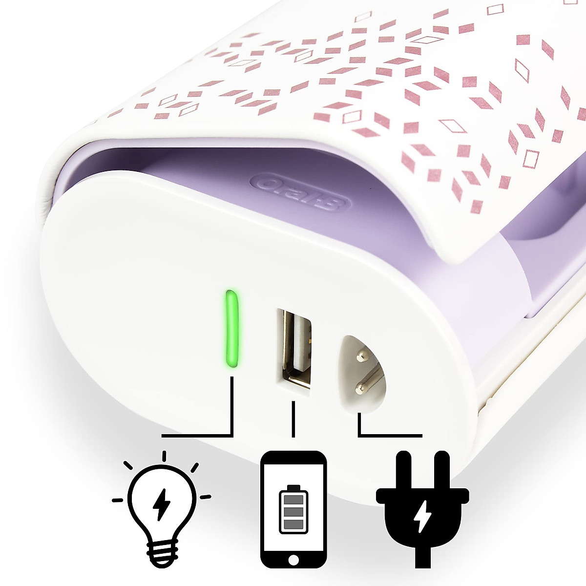 Oral-B Genius Series Travel Toothbrush Kit with Charging Function for 1 Handpiece and 2 Toothbrush Heads | Set Includes Travel Case and US-Charging Cable (Rose Gold)