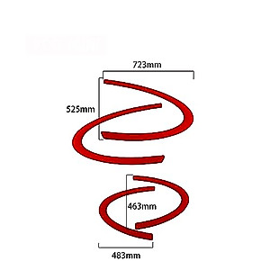 Toworldit 4pcs/Set Alcantara + ABS Material Inner Door Panel Cover Trim Sticker Compatible with BMW Mini Cooper R60 2011-2016 (Red)