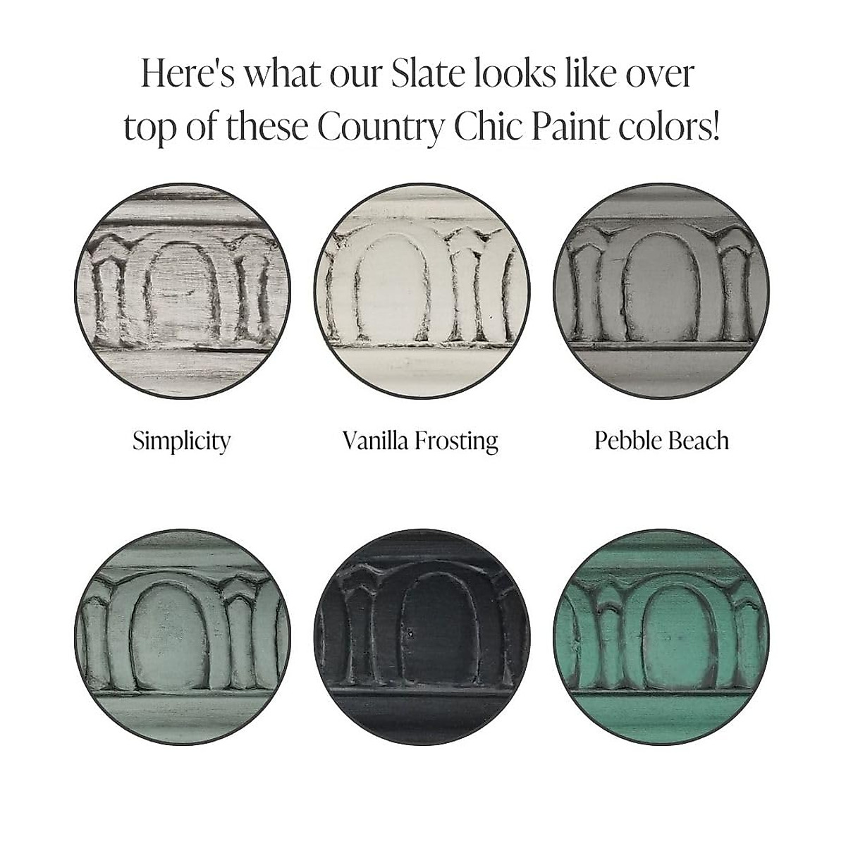 Furniture Glaze - Antique Patina Special Effects Glaze for Chalk Style Furniture Paint, Eco-Friendly Wood Stain, 6 Color Choices - Slate [Grey] - Pint (16 oz)