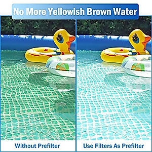 2-Pack Garden Hose Filter for Filling Hot Tub/Spa, Reduces Heavy Metals, Sediment and Odor, Fast Flow Filter Fits Standard 3/4'' Garden Hose Thread