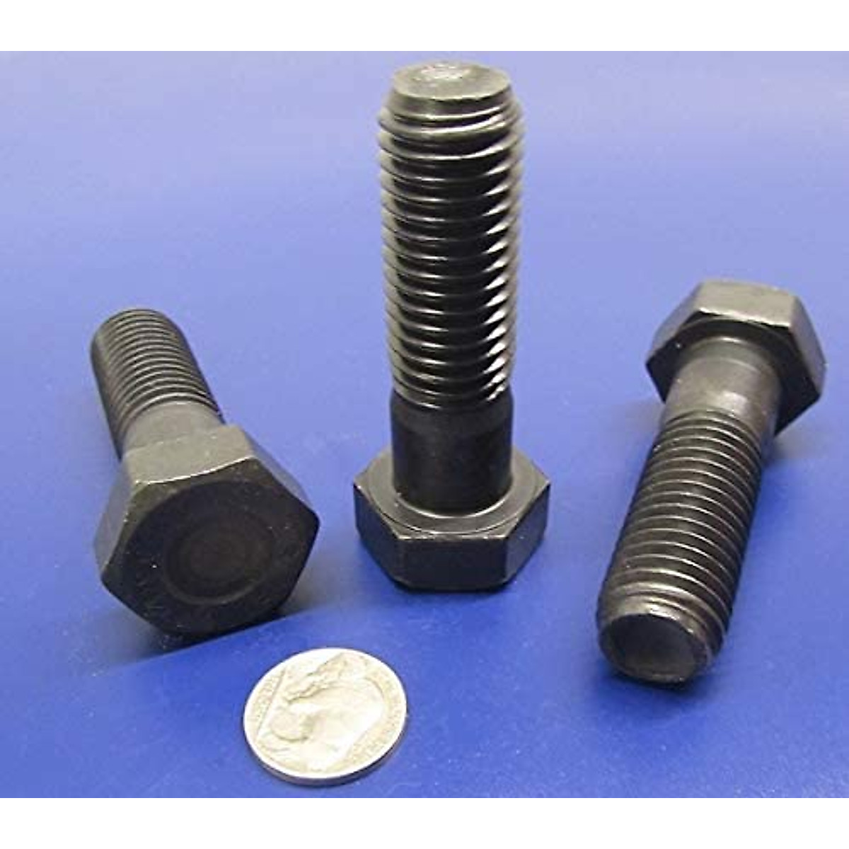 Generic Class 10.9 Steel Hex Bolts M18 x 2.5 mm x 60 mm Long PT 5 pcs, Bolt-1699-21-11, Black