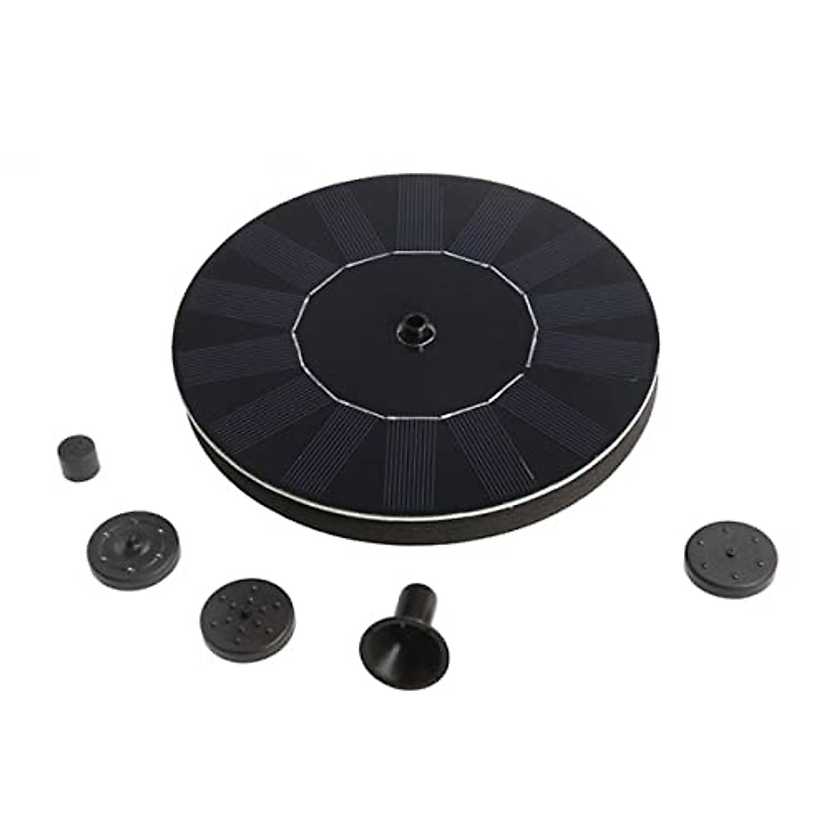 BESPORTBLE Fountain Pond Different Professional Fontain Pump, for Garden Park Pump Tank, Pond, Black Floating Solar and Pool Bird Water W Bath, Round Fish with Nozzles Decoration Waterfall