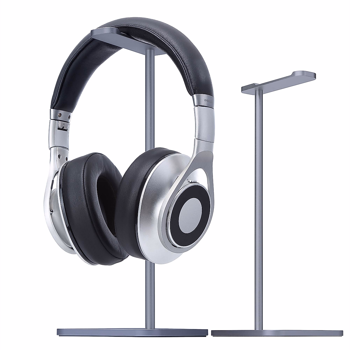 MHQJRH Aluminum Headphones Stand Holder, Suitable for Headphone Display Stands of All Gaming headsets and Wireless Headset Sizes (Space Gray)