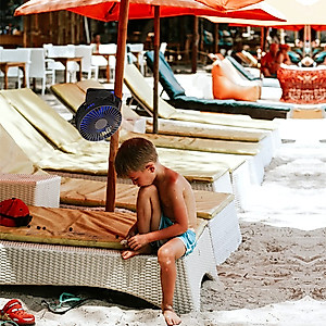 xasla 6700mAh Clip on Fan Rechargeable, Battery Operated USB Desk Fan, Quiet & Strong Airflow, Portable Personal Fan for Baby Stroller, Golf Cart, Camping, Beach, Treadmill, Travel