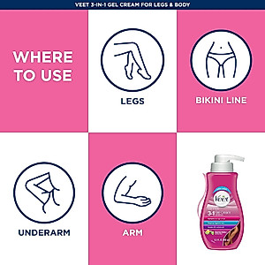 Veet Gel Hair Remover Cream with Essential Oils, 13.50 Ounce (Package May Vary)