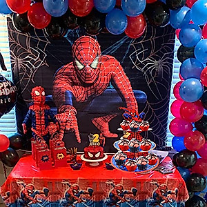 RenbangUS Spider Cupcake Stand - Spider Themed Party Decorations Supplies for Kids Birthday Party 3 Tier Cardboard