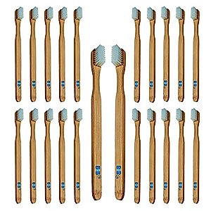 144 Prepasted Bamboo Toothbrushes,Individually Packed All Biodegradable Vegan Eco Friendly Soft Bristles Refreshing Mint Flavors,Great in Home and Fits Compact for Travel ! No Water Needed