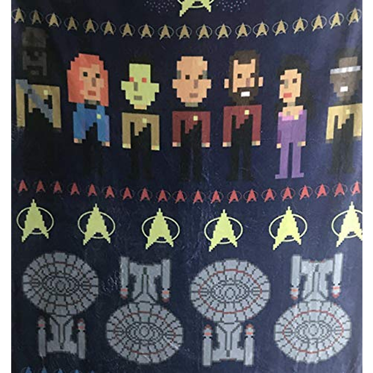 Surreal Entertainment Star Trek The Next Generation Fleece Softest Throw Blanket| Measures 60 x 45 Inches