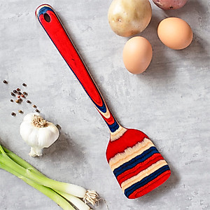 Baltique Old Glory Collection 12-1/2" Wooden Spatula, Kitchen Utensils Safe for Nonstick