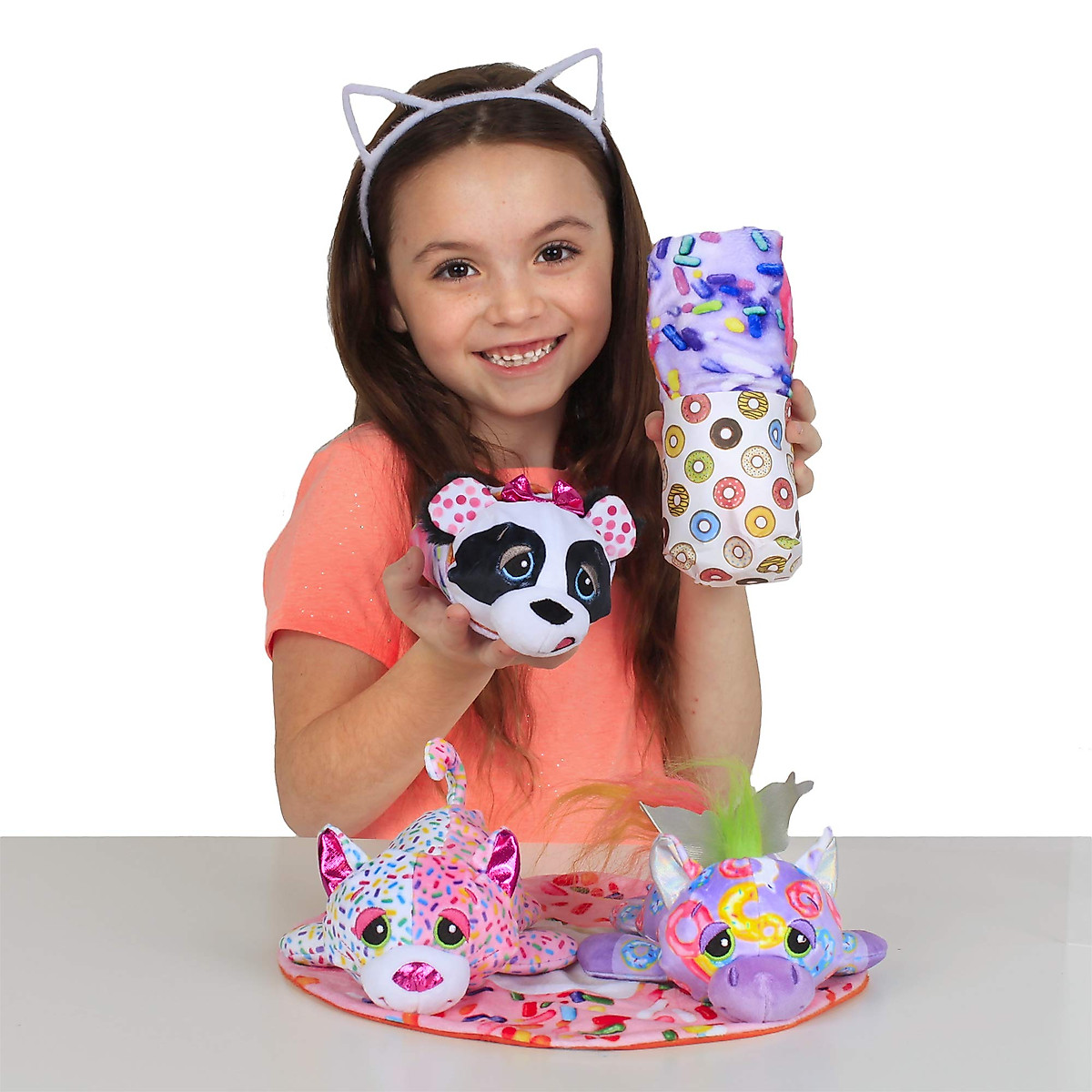 Basic Fun Cutetitos Donutitos - Surprise Stuffed Animals - Collectible Scented Plush - Ages 3+, 7.5 inches