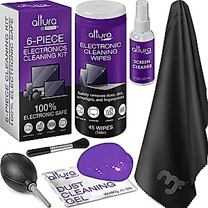 Computer & Screen Cleaning Kit - Great for Laptops & Tablets - 6-Piece Cleaning Kit for All Electronic Devices, Keyboards & Screens from Altura