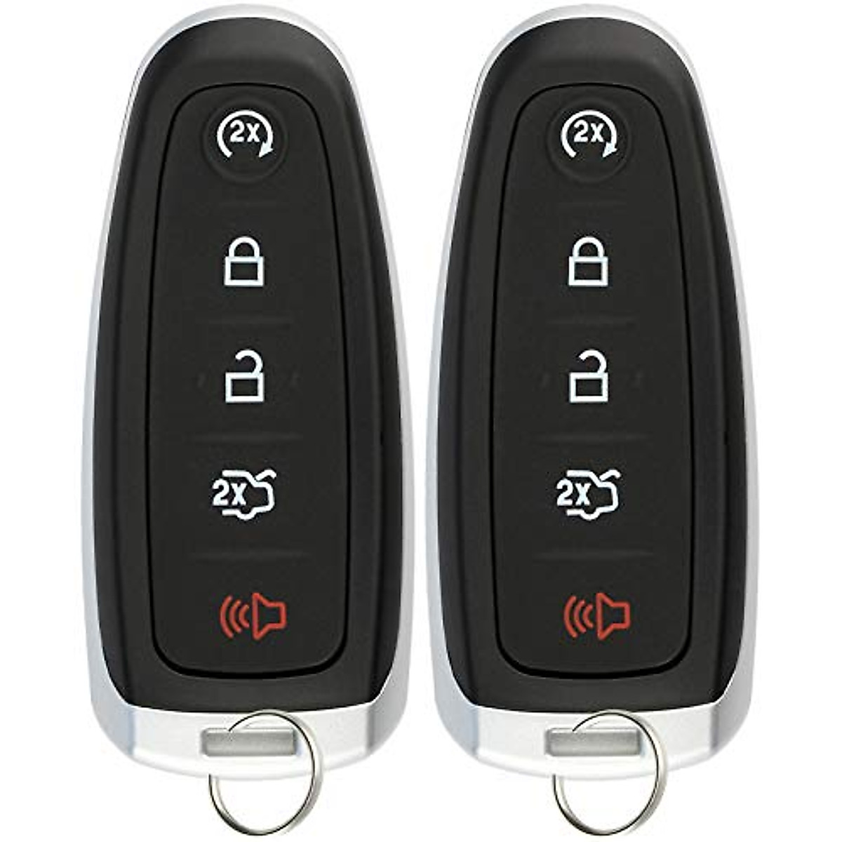 KeylessOption Keyless Entry Car Remote Start Smart Key Fob for Ford Lincoln M3N5WY8609 (Pack of 2)