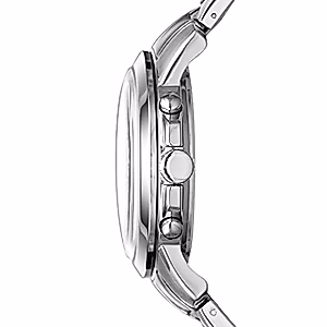 Fossil Men's Grant Quartz Stainless Steel Chronograph Watch, Color: Silver (Model: FS4736)