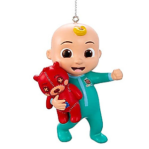 Kurt Adler CoComelon JJ and Melon Christmas Ornaments and Stocking Set of 3-2 Holiday Tree Ornaments & Stocking - Officially Licensed - Gift for Kids