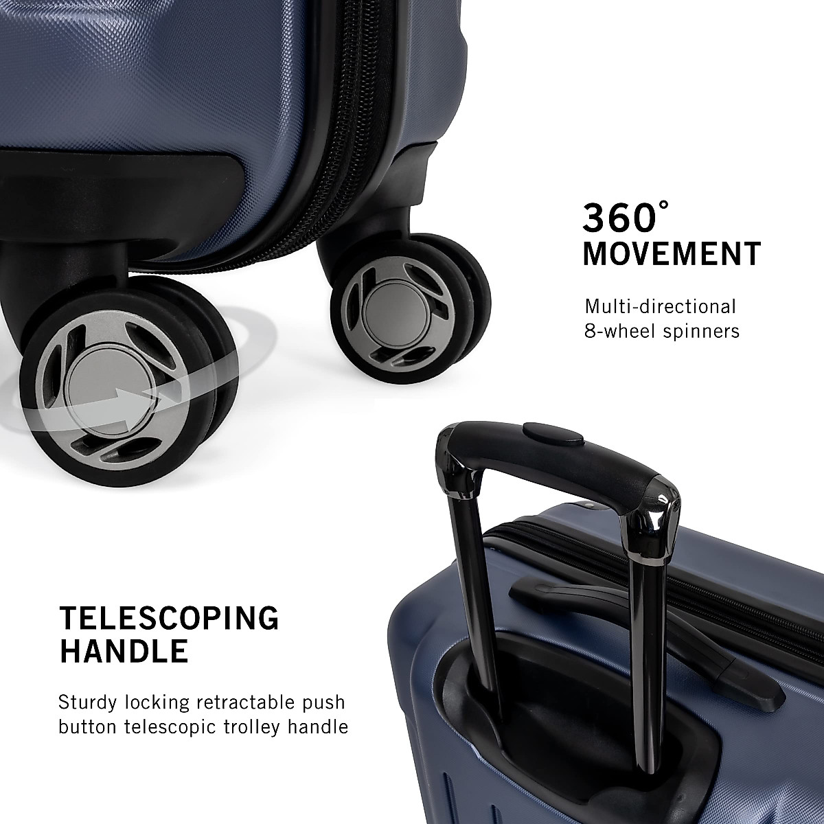 Kenneth Cole REACTION Renegade Luggage Expandable 8-Wheel Spinner Lightweight Hardside Suitcase, Smokey Purple, 20-Inch Carry On