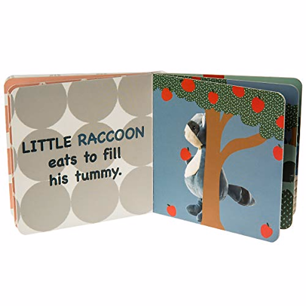 Mary Meyer Leika Baby Board Book 6 x 6 Inches, Little Raccoon
