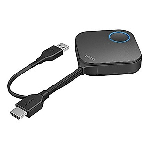 BenQ InstaShow WDC10 Wireless Presentation Screen Mirroring for Meeting Rooms, Enterprise-Grade Security encryption, Includes 2 HDMI transmitters (up to 16) & Holder, 33ft Range, 60fps, no app Needed