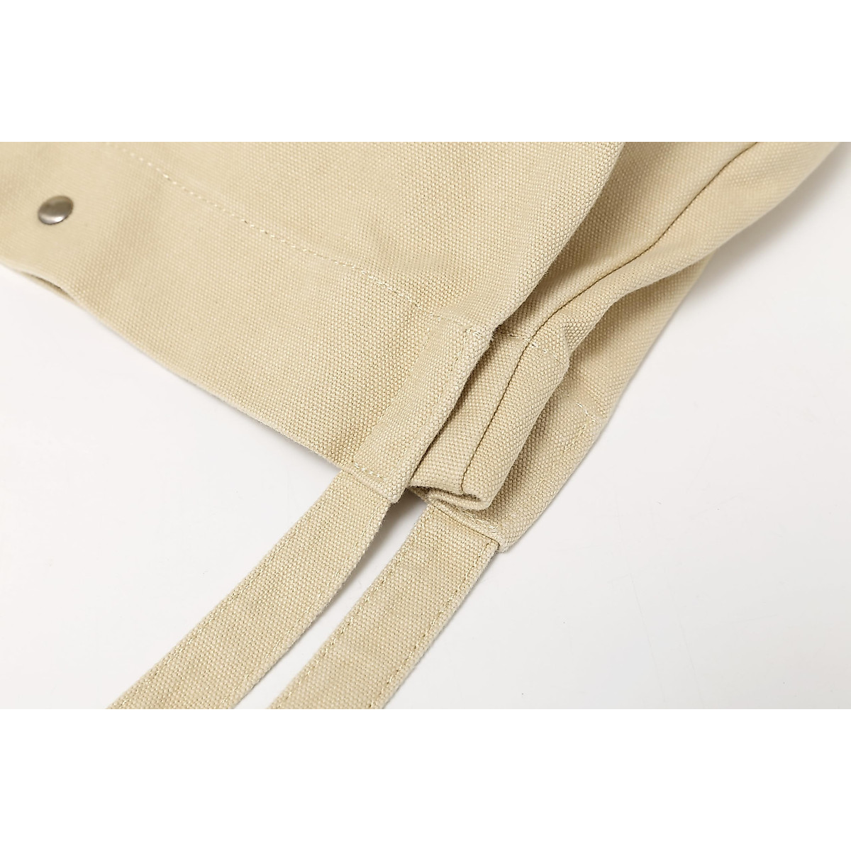 Jeelow Canvas Tote Handbag Shoulder Bucket Hobo Bag Purses For Men Women (Khaki)