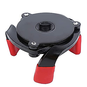 Eastyard Universal Oil Filter Wrench Adjustable 3 Jaw Oil Filter Removal Tool Range 2-3/8 to 3-7/8 inch with 1/2'' Adapter 3/8'' Square Drive Socket