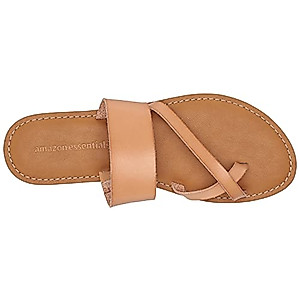 Amazon Essentials Women's One Band Flip Flop Sandal, Natural, 6