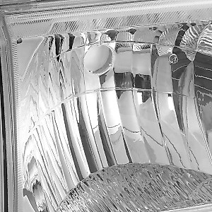 Auto Dynasty Factory Style Headlights Assembly Head Lamps Compatible with Ford Bronco F150 F250 F350 1987-1991, Driver and Passenger Side, Chrome Housing Clear Corner