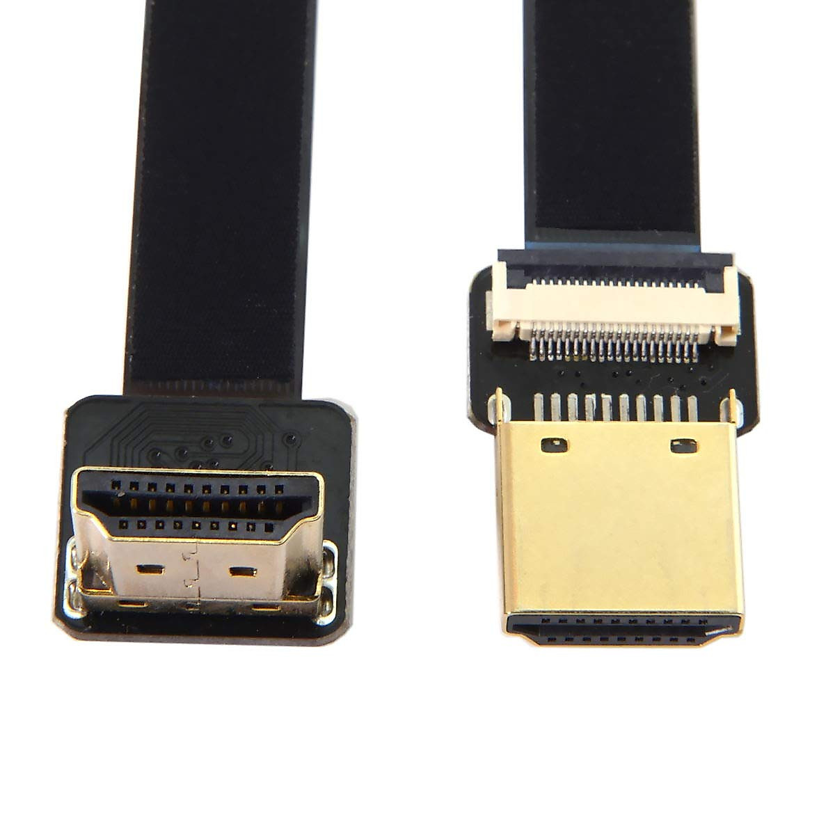 JSER CYFPV FPV HDMI Male to Up Angled 90D HDMI Male HDTV FPC Flat Cable for FPV HDTV Multicopter Aerial Photography (0.5m)