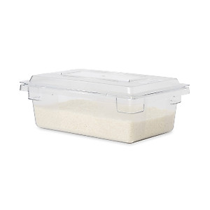 Rubbermaid Commercial Products 1815321 Food/Tote Box Storage Container with Lid, Plastic, Clear (Container and Lid)