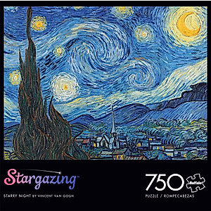 Buffalo Games - Starry Night - 750 Piece Jigsaw Puzzle for Adults Challenging Puzzle Perfect for Game Nights - 750 Piece Finished Size is 24.00 x 18.00