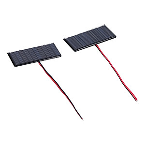 Joyzan Solar Panel Module, Polysilicon Micro Glue Power Solars Cell Photovoltaic Module DIY System Kits for Low Power Electrical Appliances Toys Advertising Household Lights Electric Fans