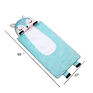 Girl's Nap Buddies Deer Preschool Nap Mat, Toddler Sleeping Bag with Pillow for Daycare, Ages 3+