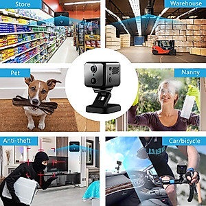 Mini Hidden Camera - Spy Camera PTZ 360° Rotate Left/Right - WiFi HD 1080P Camera PIR 50-Days Standby/Low Power Consumption Motion Detection Video Recorder Night Vision Security Small Cam