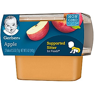Gerber 1st Foods Apples, 2 oz Tubs, 2 Count (Pack of 8)
