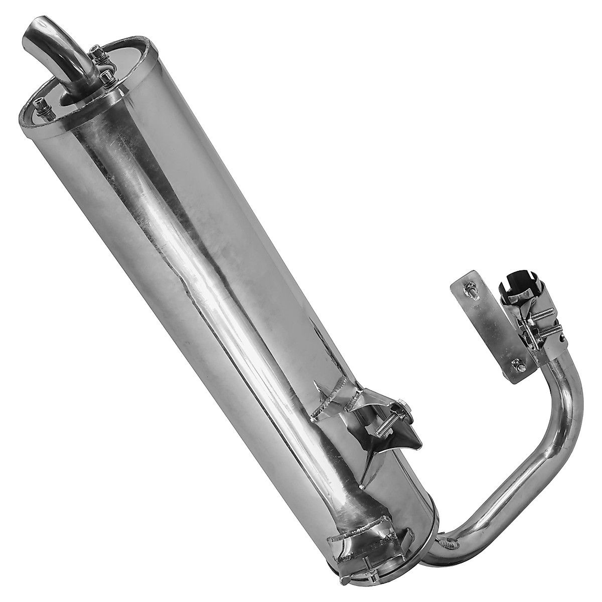 Caltric Exhaust Muffler Compatible with Yamaha Rhino 450 YXR45F 2006 2007 2008 2009 All Options