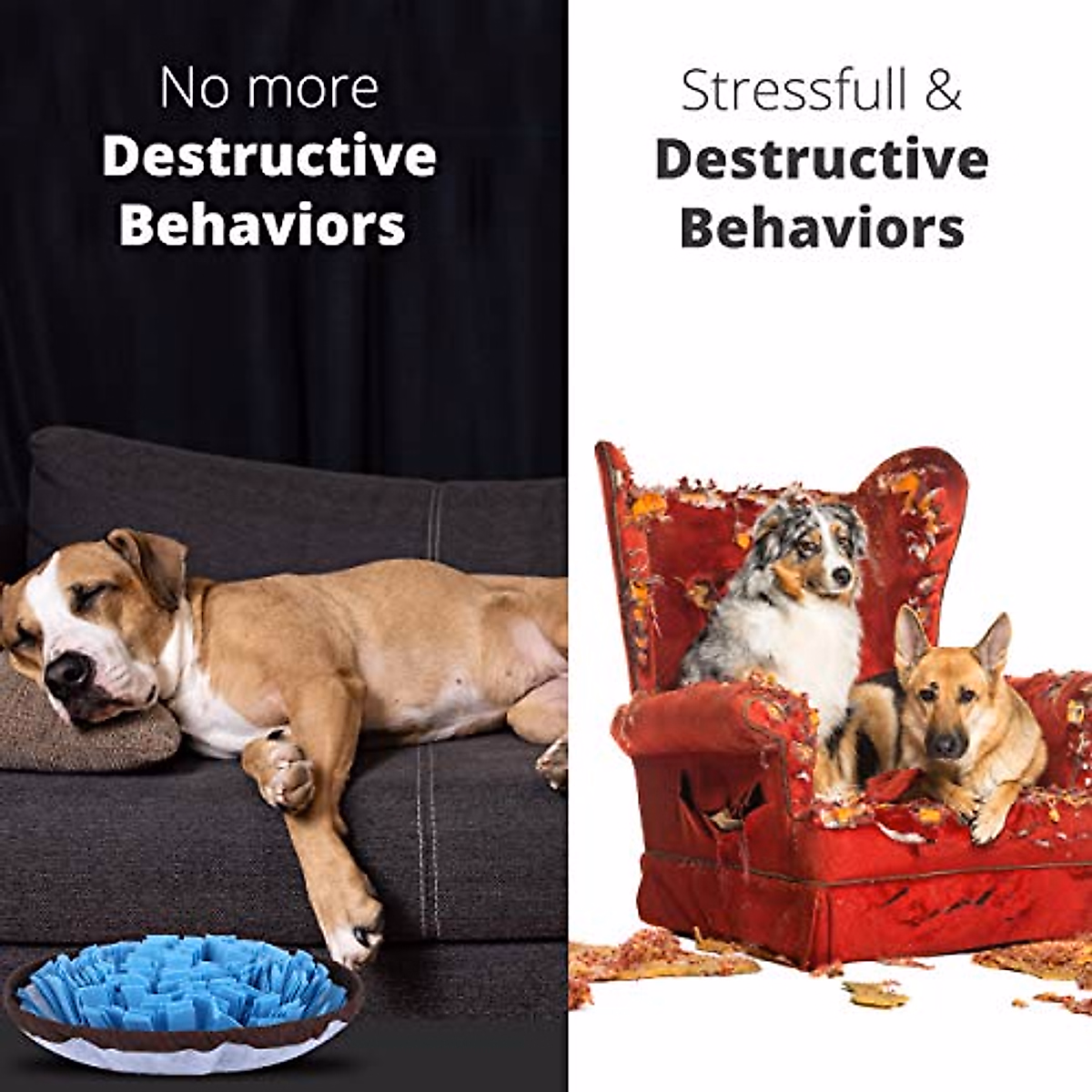 PET ARENA Adjustable Snuffle mat for Dogs, Dog Puzzle Toys, Enrichment Pet Foraging mat for Smell Training and Slow Eating, Stress Relief Interactive Dog Toy for Feeding, Dog Mental Stimulation Toys