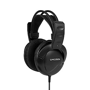 Koss UR20 Over-Ear Headphones, Flexible Sling Headband, Black